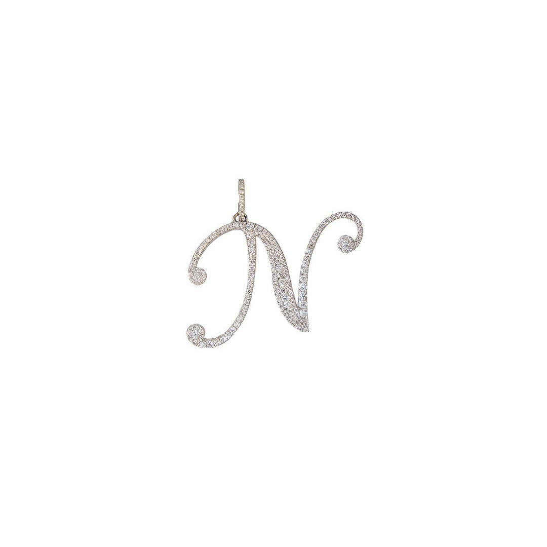 K18WG D0.79ct イニシャル(N) ダイヤモンドトップ – JD TIME