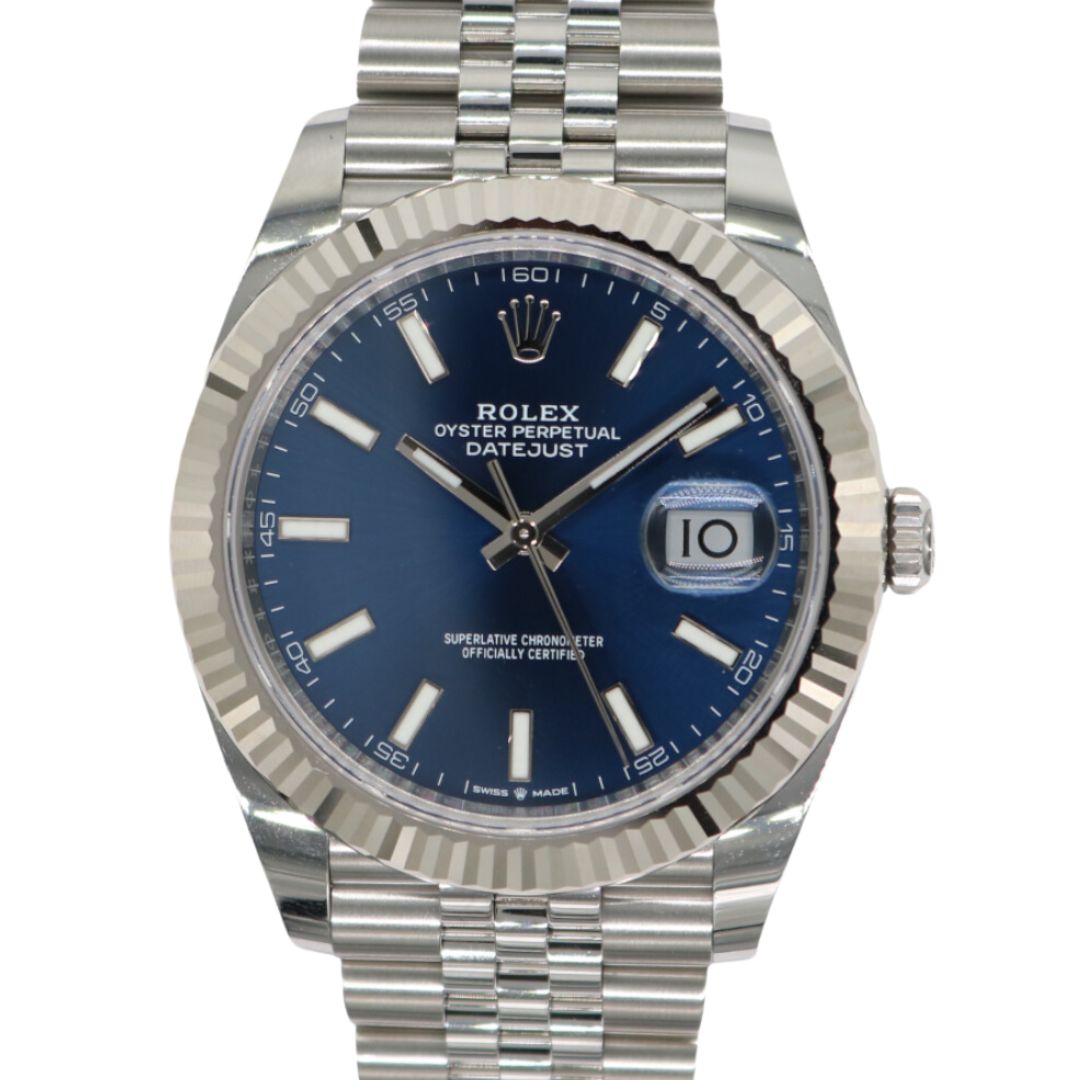ROLEX デイトジャスト 41 メンズ ブルー文字盤 126334 – JD TIME